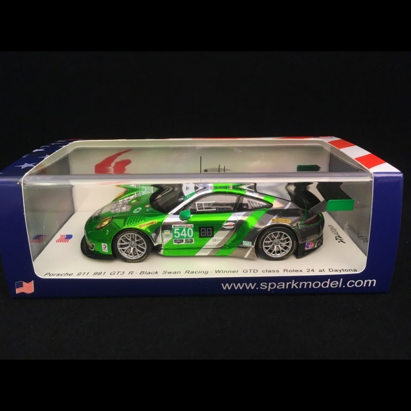 Porsche 911 GT3 R type 991 winner Daytona 2016 n° 540 Black swan 1/43 ...
