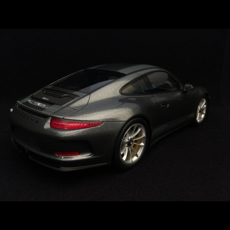 Porsche 911 R type 991 2016 Westminster grey / grey stripes 1/18 Spark ...