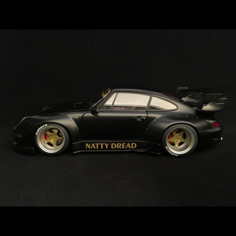 Porsche 911 type 993 RWB Natty Dread noir mat 1/18 Autoart 78154