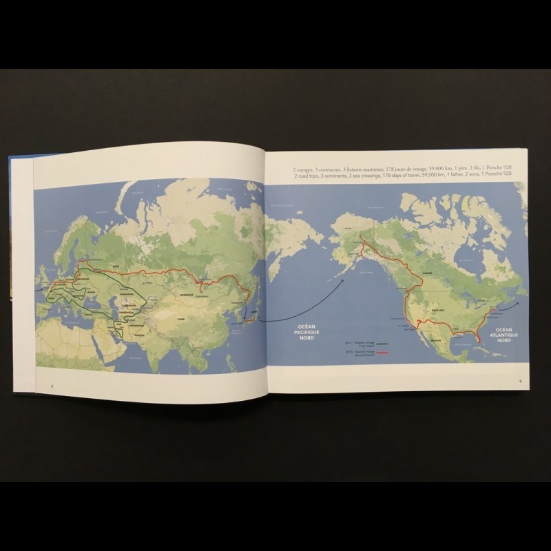Book " Autour du monde en Porsche entre père et fils " Philippe Delaporte