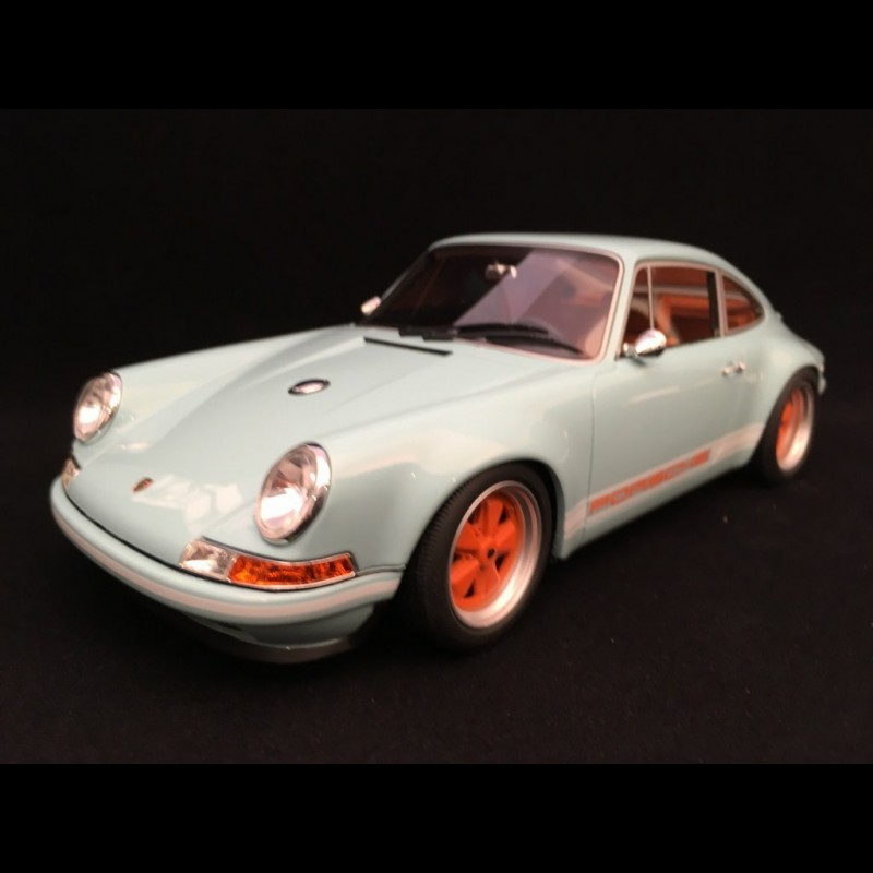 Porsche 911 Singer type 964 2014 Gulf blue 1/18 Cult Scale CULT040