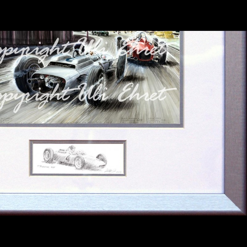 Porsche 804 Monaco 1962 n° 4 Dan Gurney wood frame aluminum with black ...