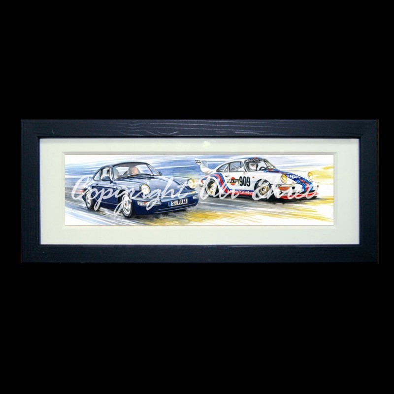 Porsche 911 type 964 Duo street / race wood frame black Limited edition ...