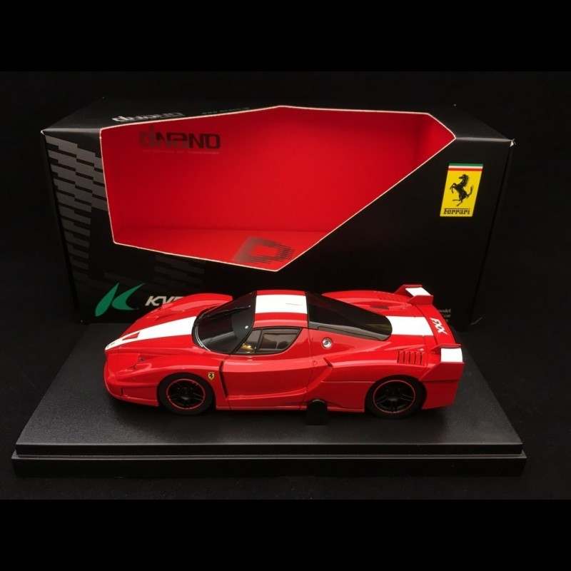 Ferrari FXX rouge bande blanche 1/43 Kyosho DNX506R