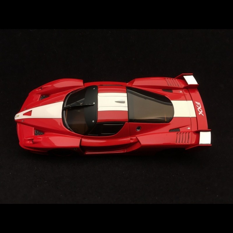 Ferrari FXX rouge bande blanche 1/43 Kyosho DNX506R