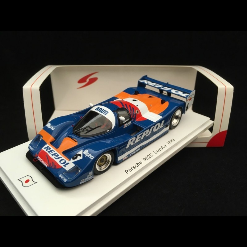 Porsche 962 C 6h Suzuka 1989 n° 6 Repsol Brun 1/43 Spark SJ044