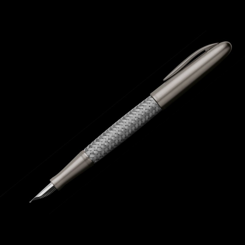 Stylo plume Porsche Design acier Plume or Tec Flex P3110
