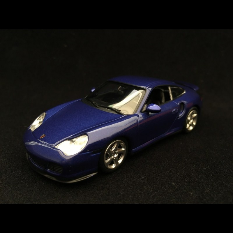 Porsche 911 Turbo type 996 1999 night blue metallic 1/43 Minichamps ...
