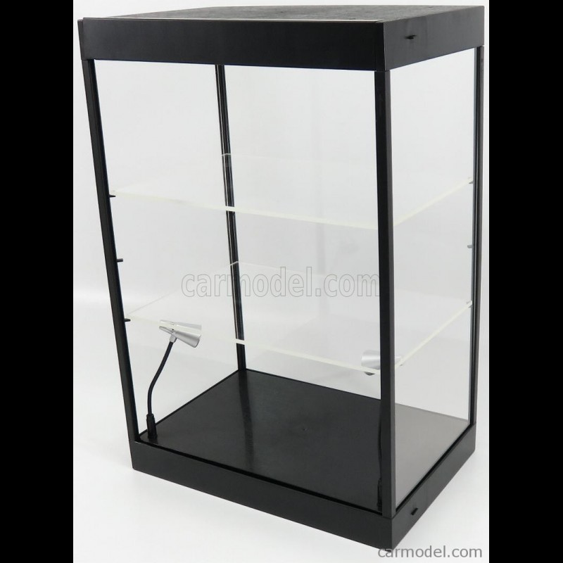 Big LED Lighted Display Case 1/18 1/24 1/43 black with shelves T9-69927