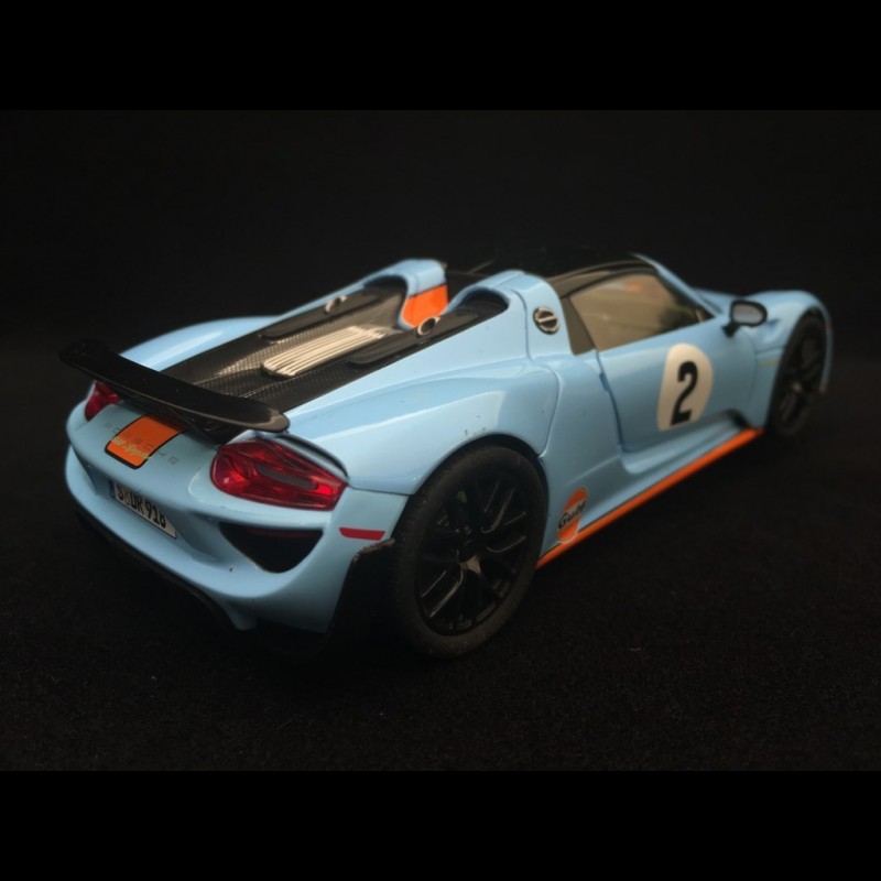 Slot car Porsche 918 Spyder n° 2 Gulf racing 1/32 Carrera 20030788