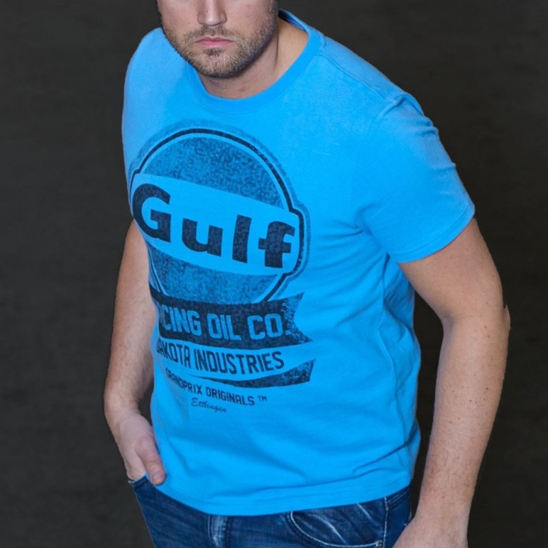 T-shirt Gulf Oil Racing 50 years cobalt blue - Men