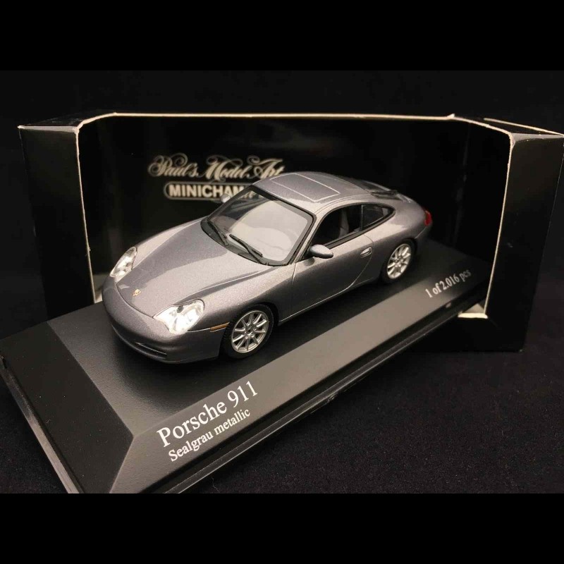 Porsche 911 type 996 Carrera Mk II 2001 sealgrey metallic 1/43 Minichamps 400061020