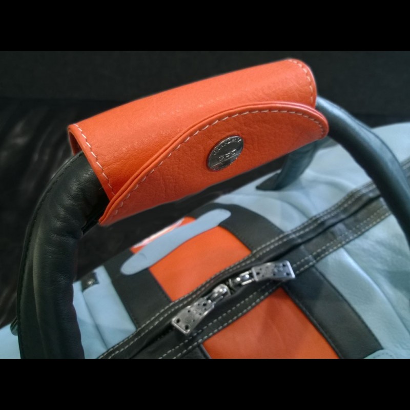 Gulf Racing Bag Travel Le Mans 1968 victory Medium leather blue ...