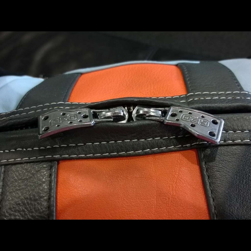 Gulf Racing Bag Travel Le Mans 1968 victory Medium leather blue ...