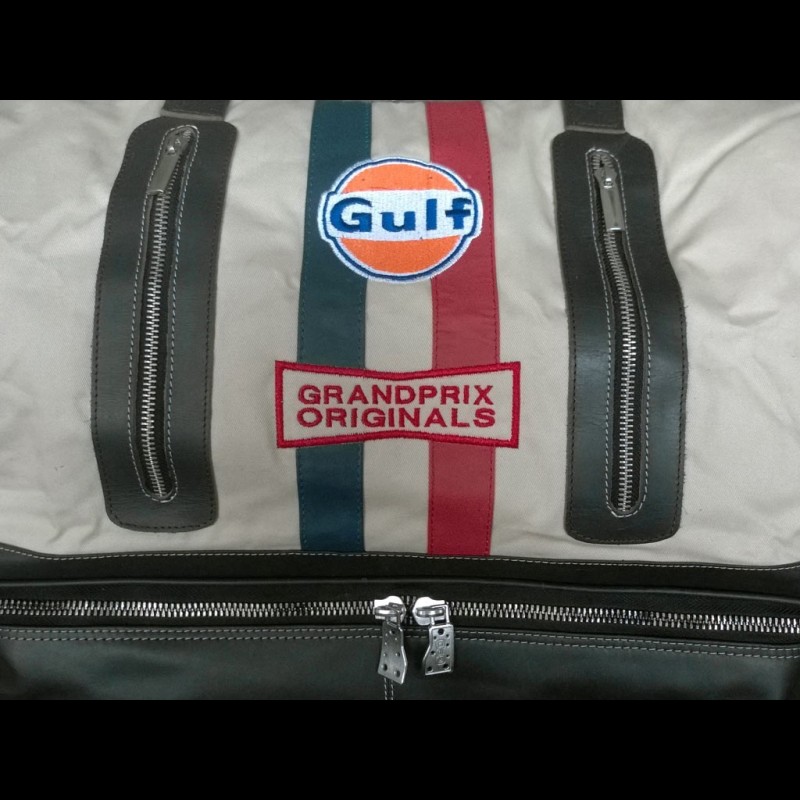 Gulf vintage sport bag beige cotton / leather