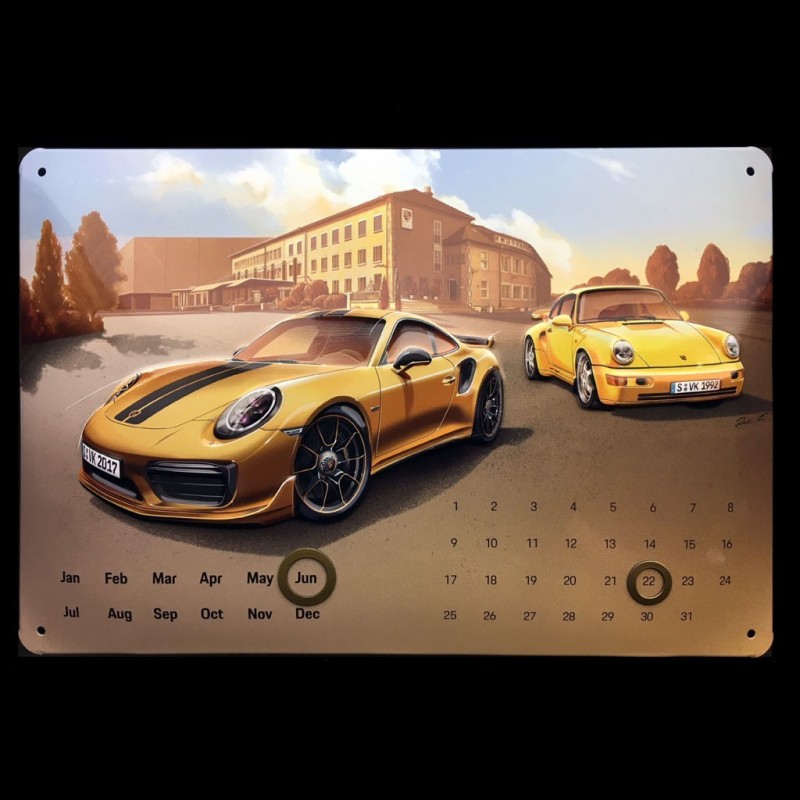 Porsche Calendar 911 Turbo S Exclusive metal stand - perpetual ...