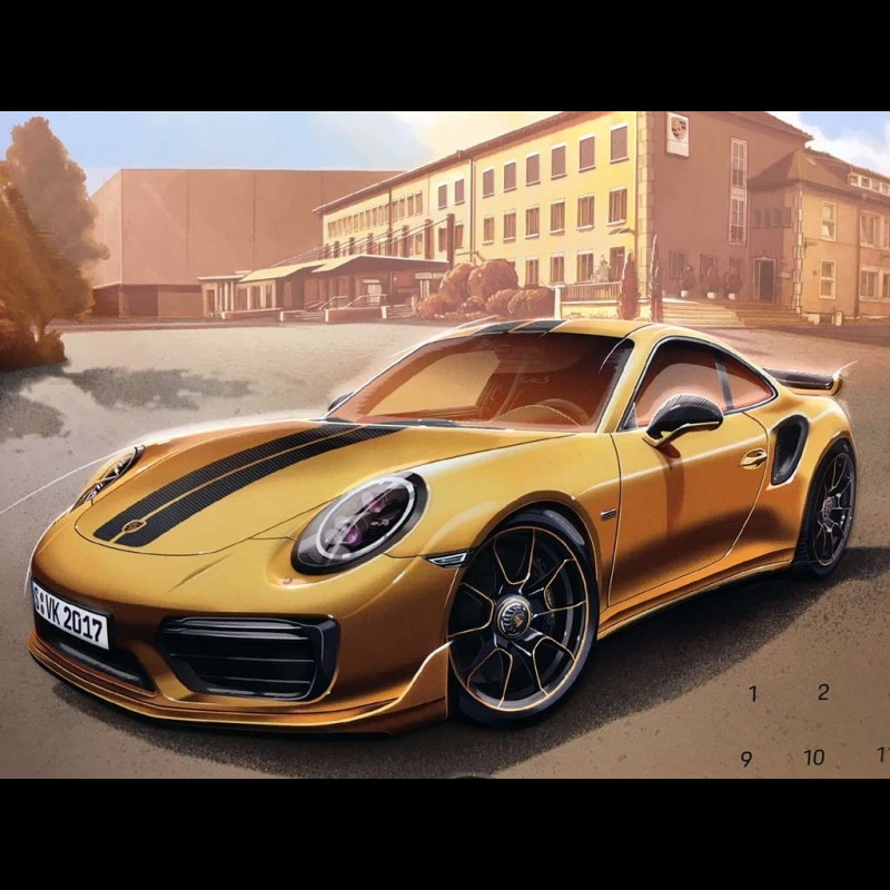 Porsche Calendar 911 Turbo S Exclusive metal stand - perpetual ...