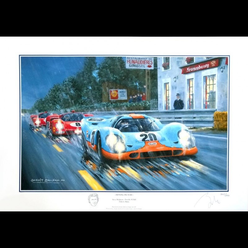 Porsche Poster 917 KH n° 20 1970 Le Mans Movie " Moving Picture