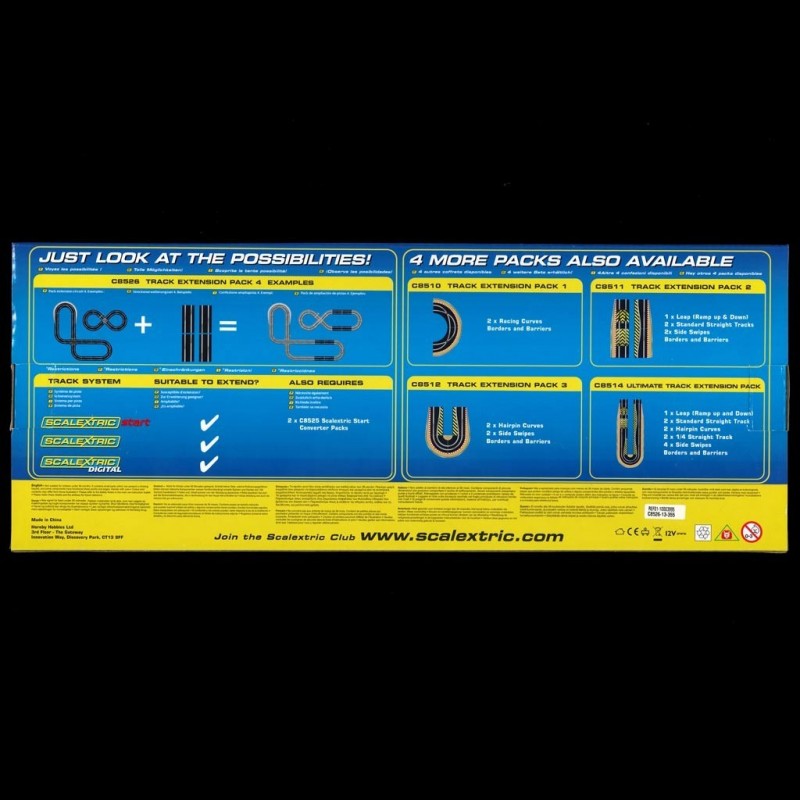 Bahnset Scalextric Verlängerungspaket n° 4 Scalextric C8526