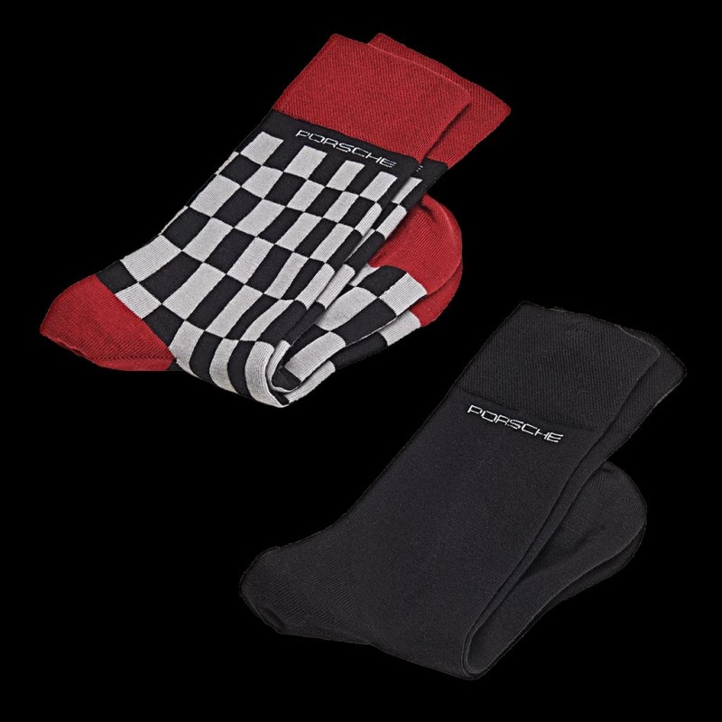 Porsche Socks 2 pairs grey red black WAP423 / WAP424 - Unisex