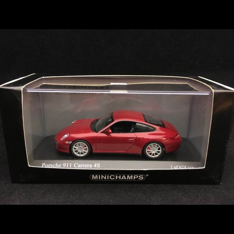 Porsche 911 Carrera 4S Type 997 mkII ruby red 2008 1/43 Minichamps ...