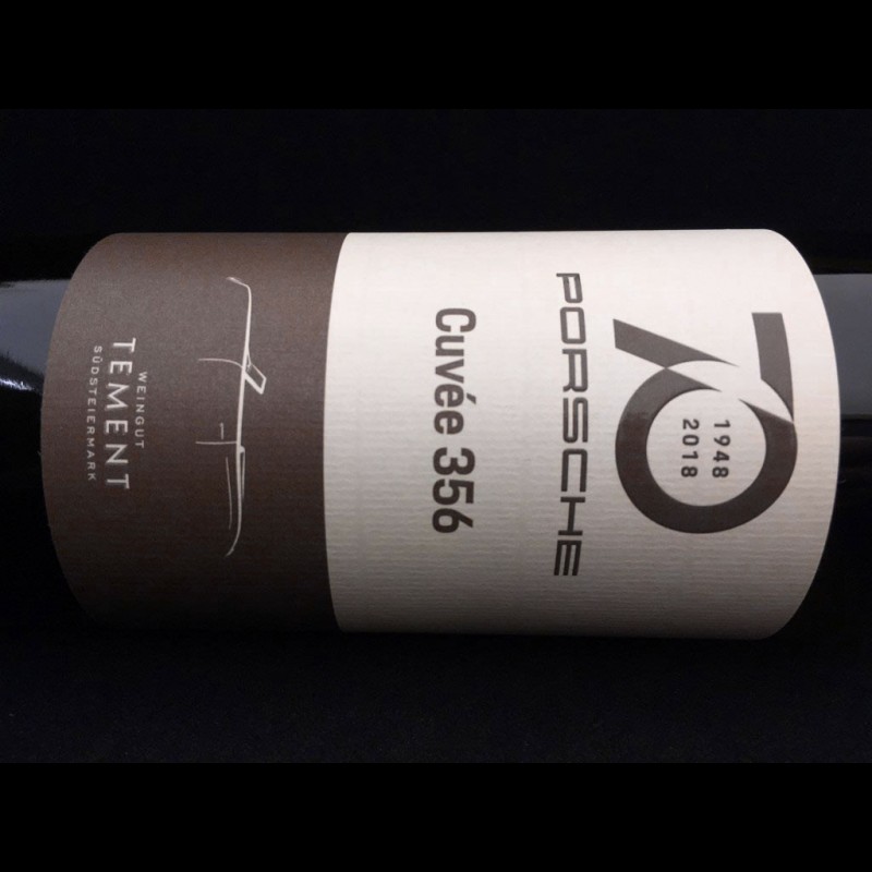 Bottle of wine Porsche 70 years Cuvée 356 2017 Tement Autriche