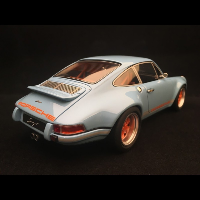 Porsche 911 Singer base 964 2014 Gulf blue / orange 1/18 CMR CMR079