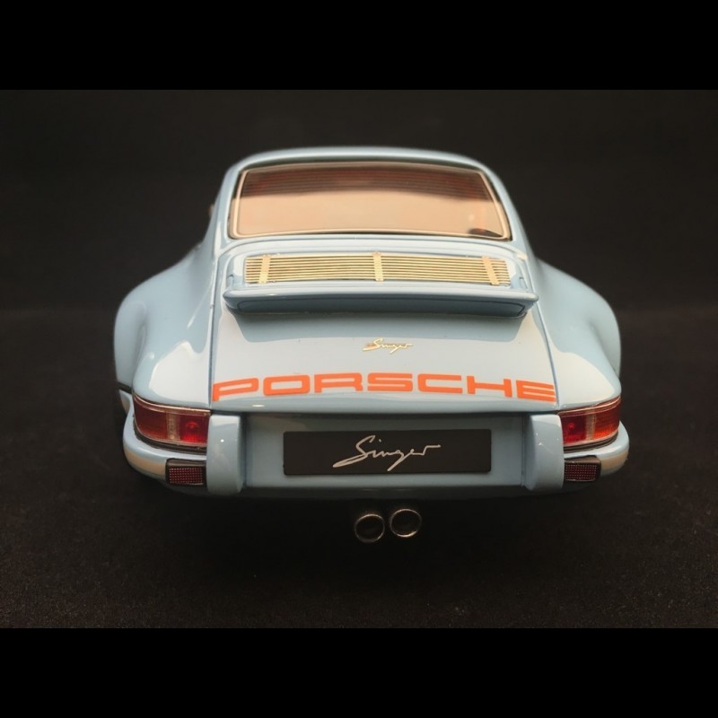 Porsche 911 Singer base 964 2014 Gulf blue / orange 1/18 CMR CMR079