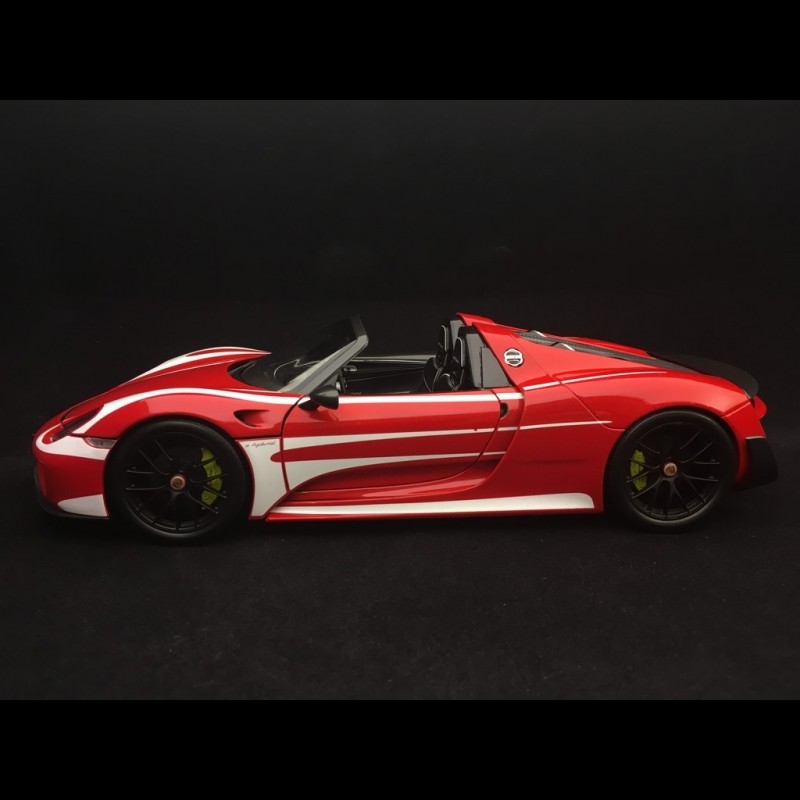 Porsche 918 Spyder Pack Weissach red / white stripes 1/18 Minichamps ...