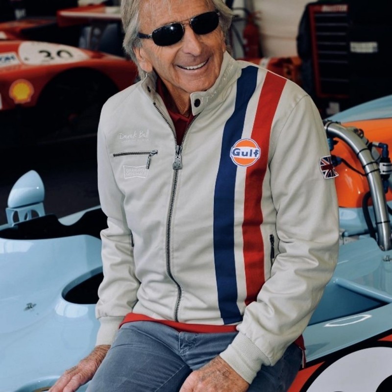 Gulf Racing jacket Derek Bell signature beige - men