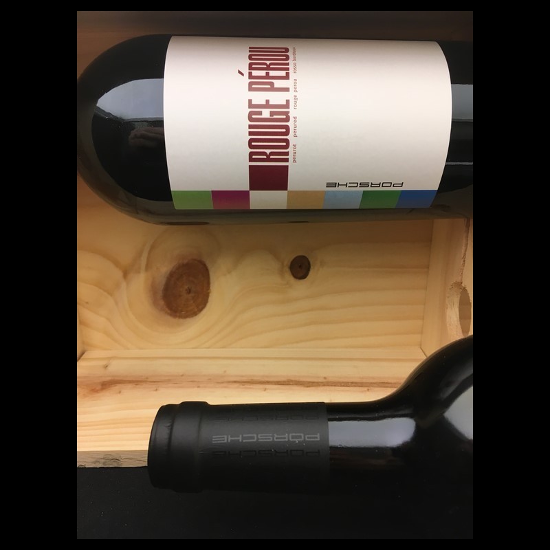 Box of 2 bottles of wine 50 years Porsche 911 Bordeaux Rouge Pérou 2011