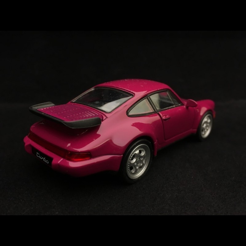 Porsche 911 Turbo type 964 1990 pull back toy Welly raspberry