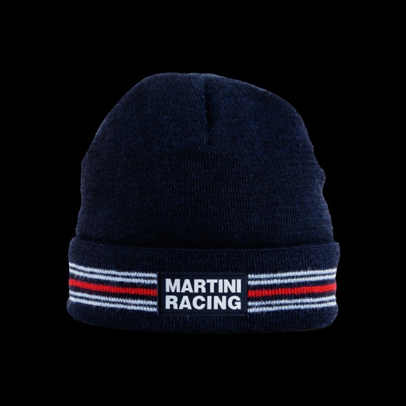 Martini Racing Lapel Beanie wool Navy blue One size