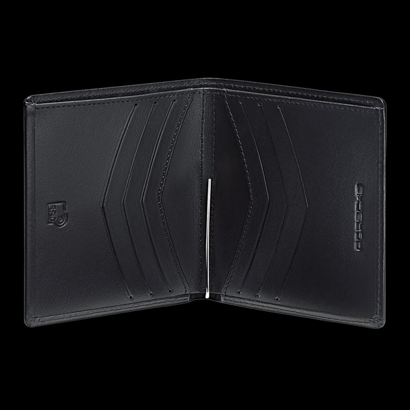 Portefeuille Porsche Porte-cartes cuir noir Ecusson Porsche WAP0300360K