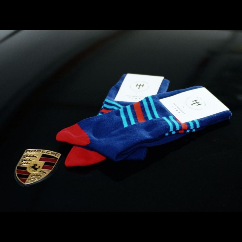 Inspiration Porsche Martini RSR socks blue / red / blue - unisex