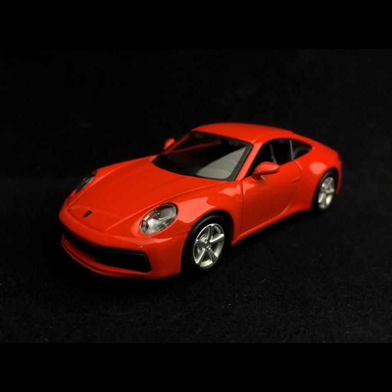 Porsche 911 type 992 Carrera 4S Coupe lava orange Pullback toy 1/43 ...