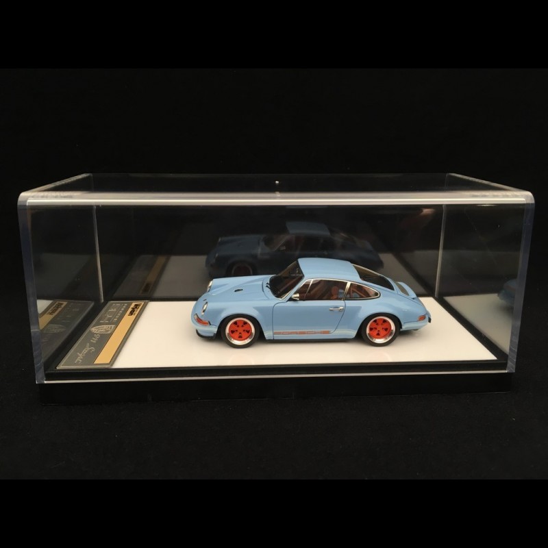 Singer Porsche 911 type 964 Gulf blue 1/43 Make Up Vision VM111A
