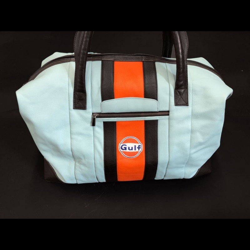 Gulf Racing bag Travel leather blue / orange / black