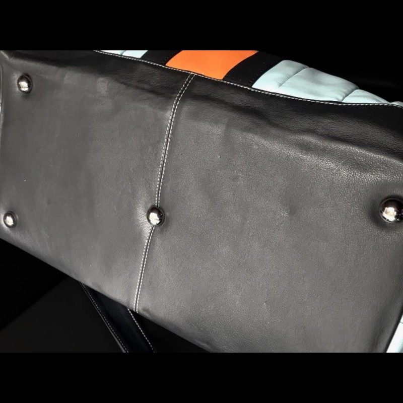 Gulf Racing bag Travel leather blue / orange / black