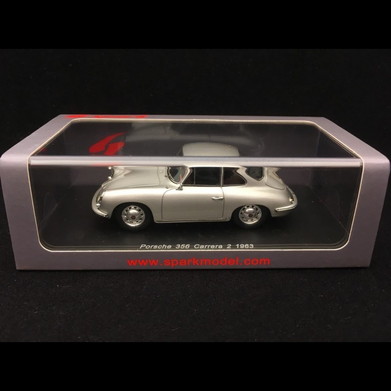 Porsche 356 C Carrera 2 1963 silver grey 1/43 Spark S1370