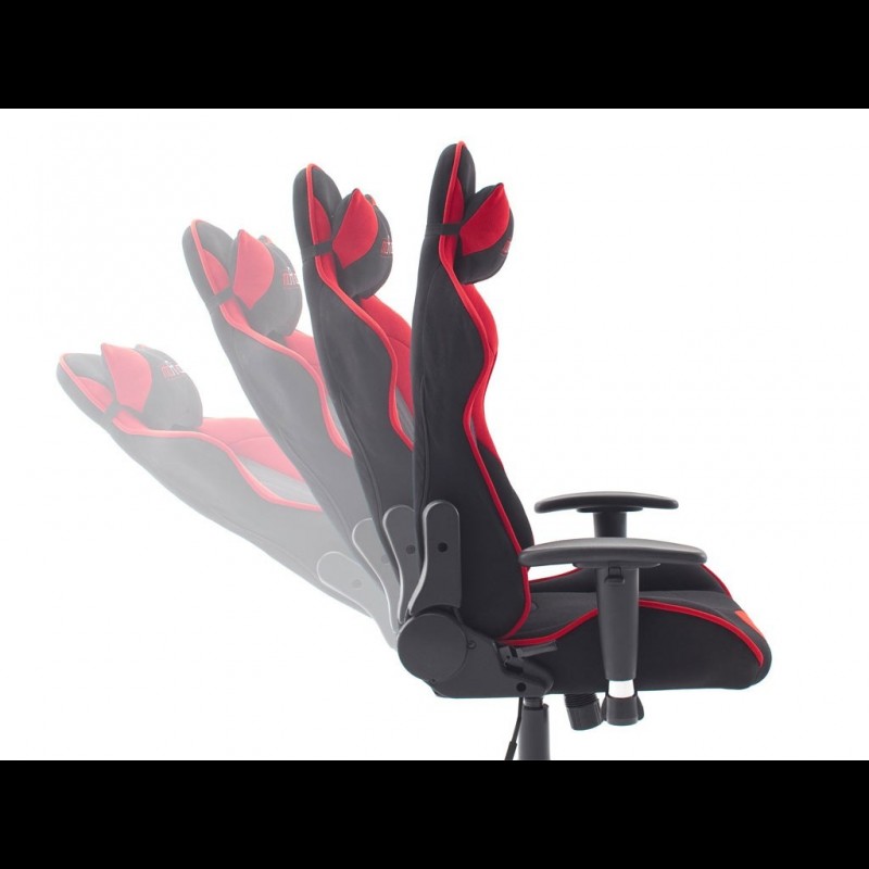 Ergonomic office armchair Racing RS red / black Fabric Adjustable ...