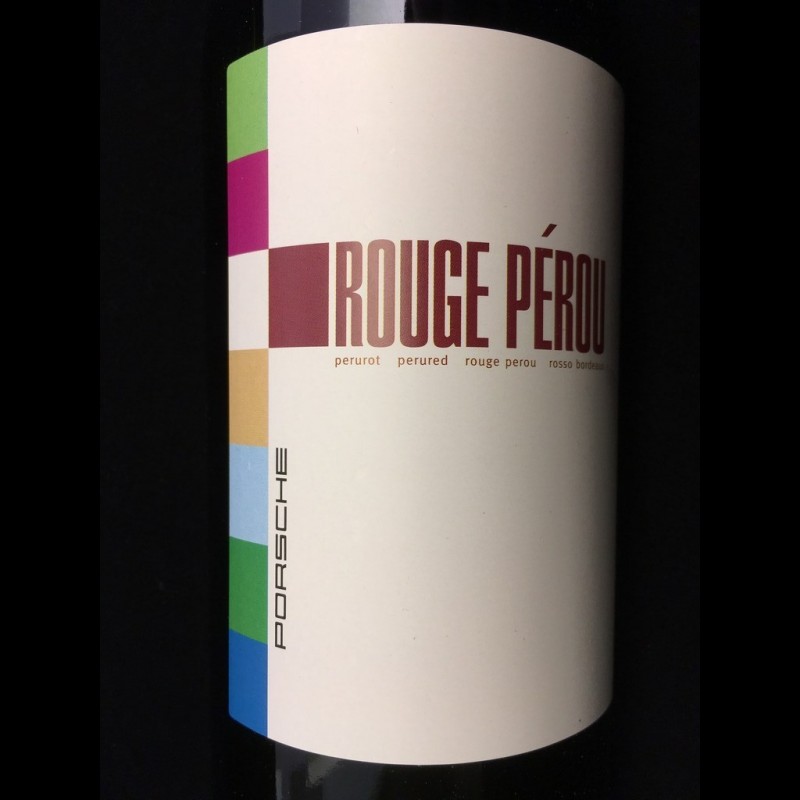Bottle of wine Porsche 911 50 years Bordeaux Rouge Pérou 2011