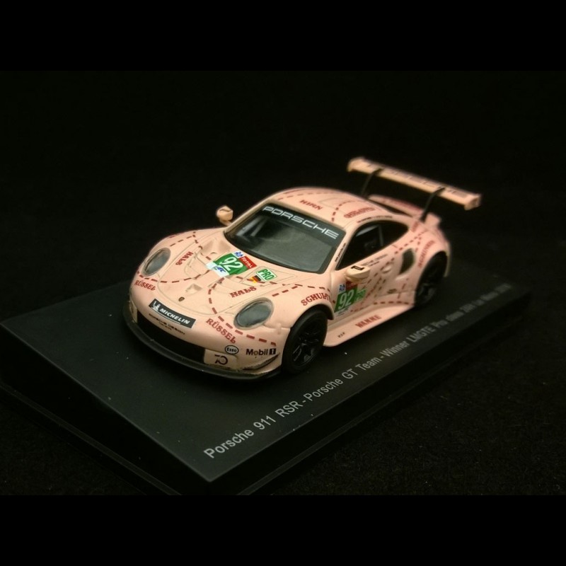 Porsche 911 type 991 RSR n° 92 Rosa sau Sieger 24H Le Mans 2018 1/64 ...