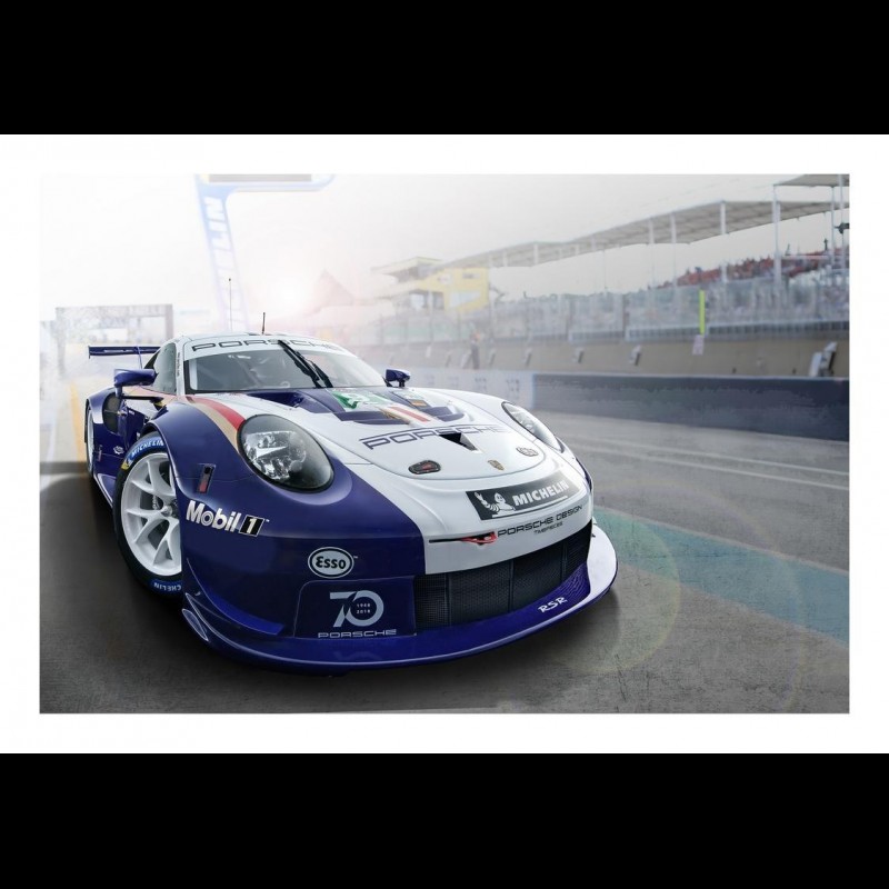 Poster Porsche 991 RSR style Rothmans 70 ans Porsche 83.8cm x 59cm