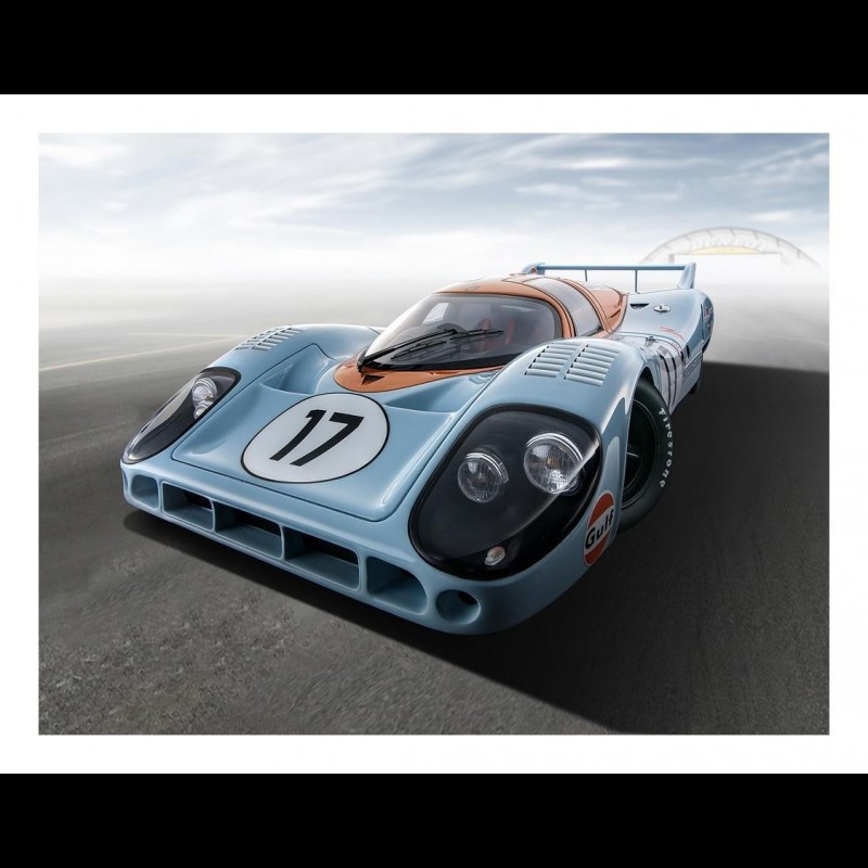 Poster Porsche 917L n° 17 Gulf 29.7cm x 42cm