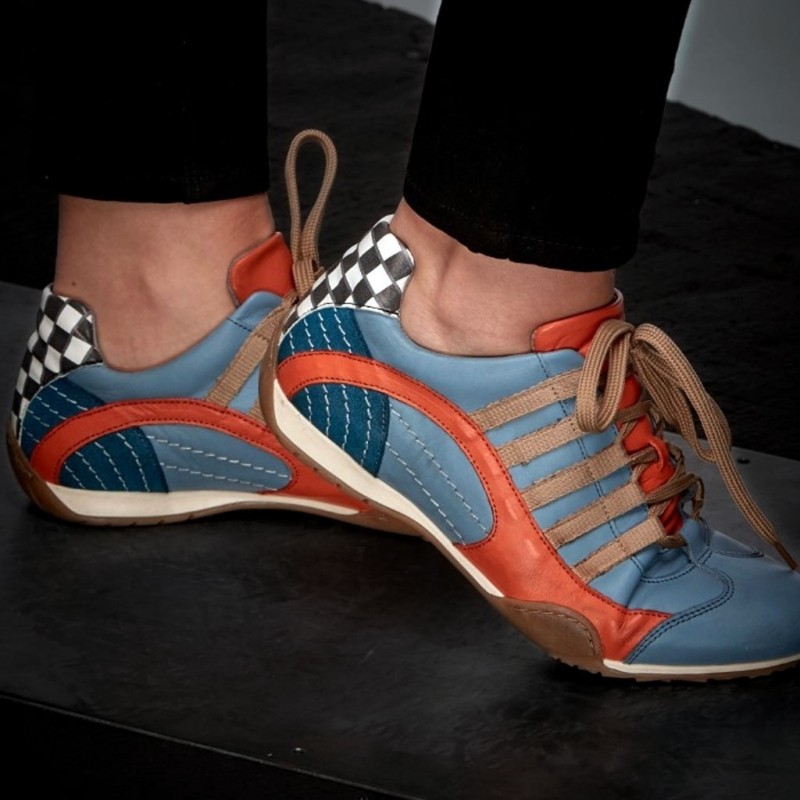 Gulf Sneaker / basket shoes style race driver Gulf blue - women