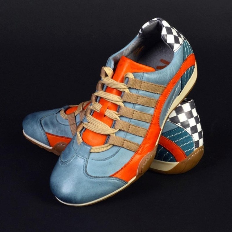 Gulf Sneaker / basket shoes style race driver Gulf blue - women