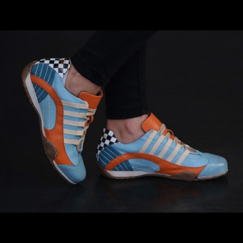 Gulf Sneaker / basket shoes style race driver Gulf blue - women