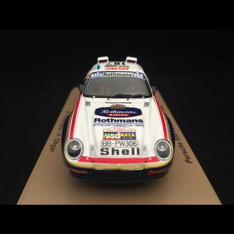 Porsche 959 n° 187 Rothmans Paris - Dakar 1986 1/43 Spark S7816