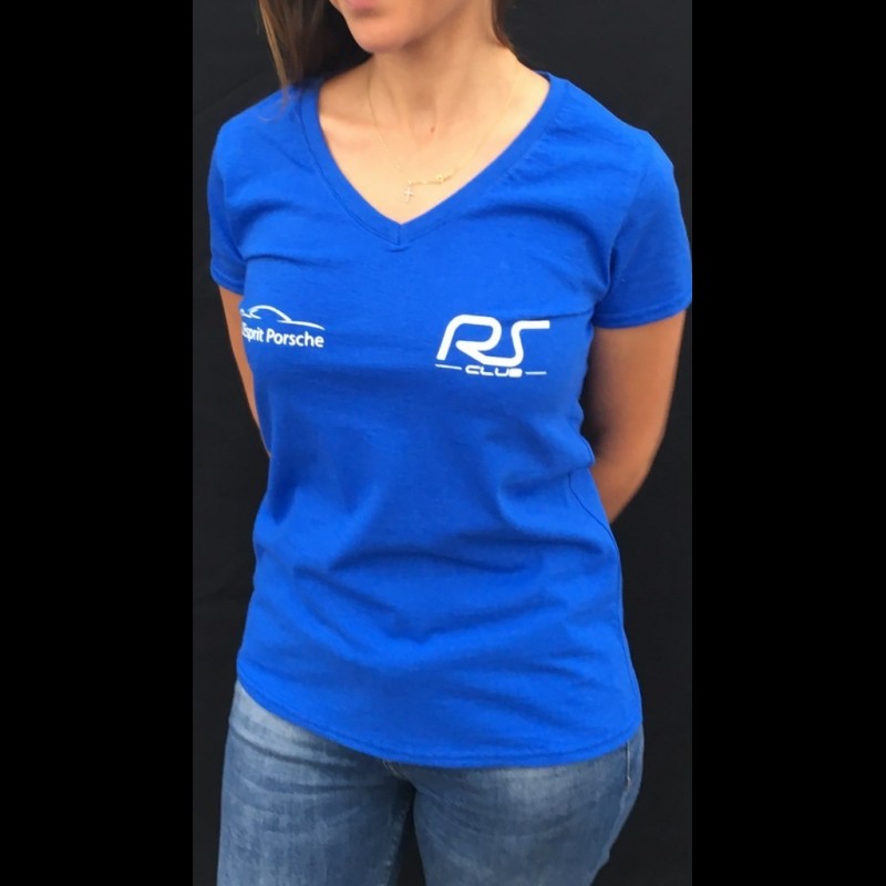 Lady's v-neck royal blue t-shirt RS Club